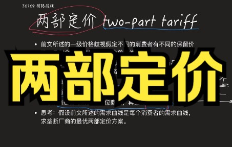 两部定价 | 产业组织专题