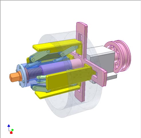 机构动画——自动定心开卷机
