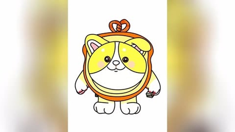 不同人画的可爱小狗简笔画