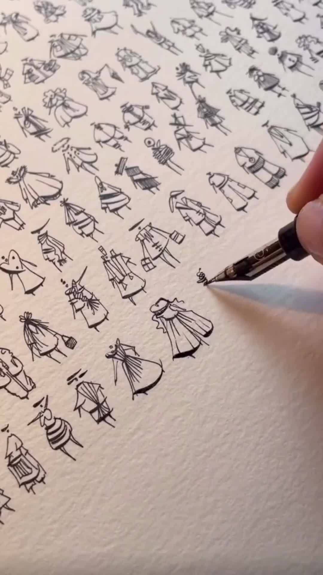 仅分享给有艺术细胞的人 #钢笔画 #艺术字