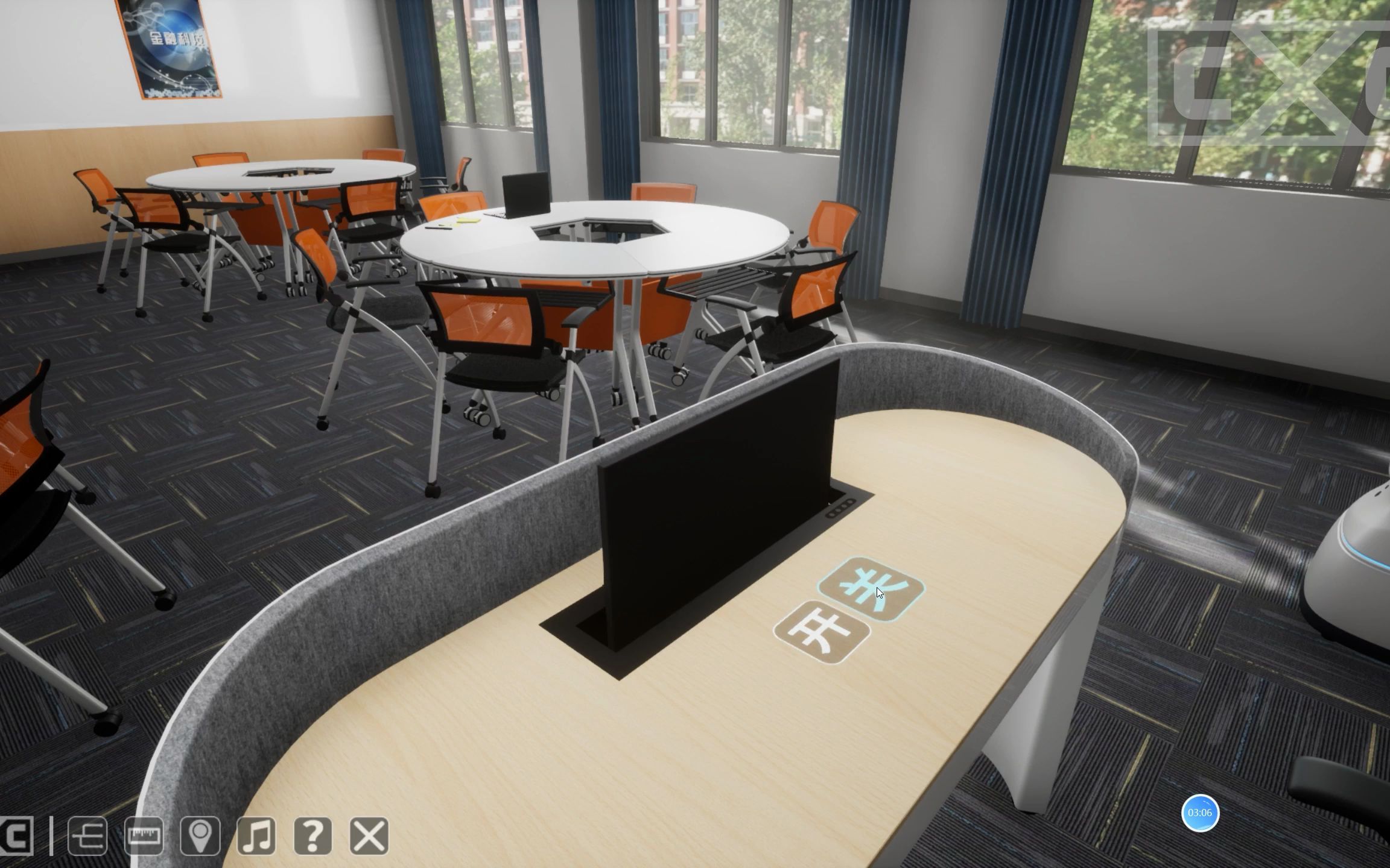 UE4室内交互-智慧金融实训室
