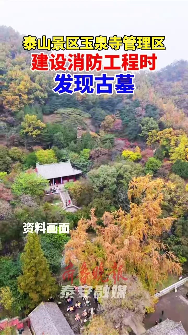 泰山景区玉泉寺管理区建设消防工程时发现#古墓#泰山 #泰安