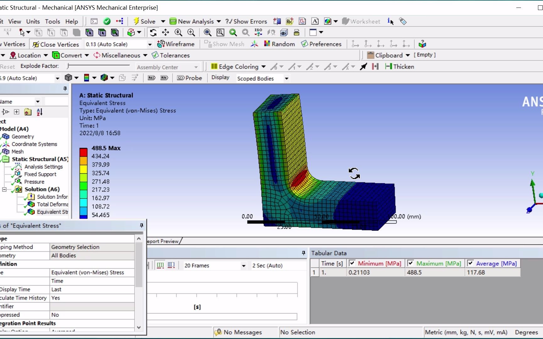 ANSYS WORKBENCH静力学分析小例子