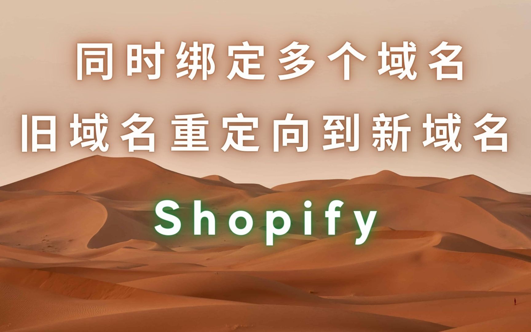 002. Shopify 多域名绑定与旧域名重定向 修改 Name Servers