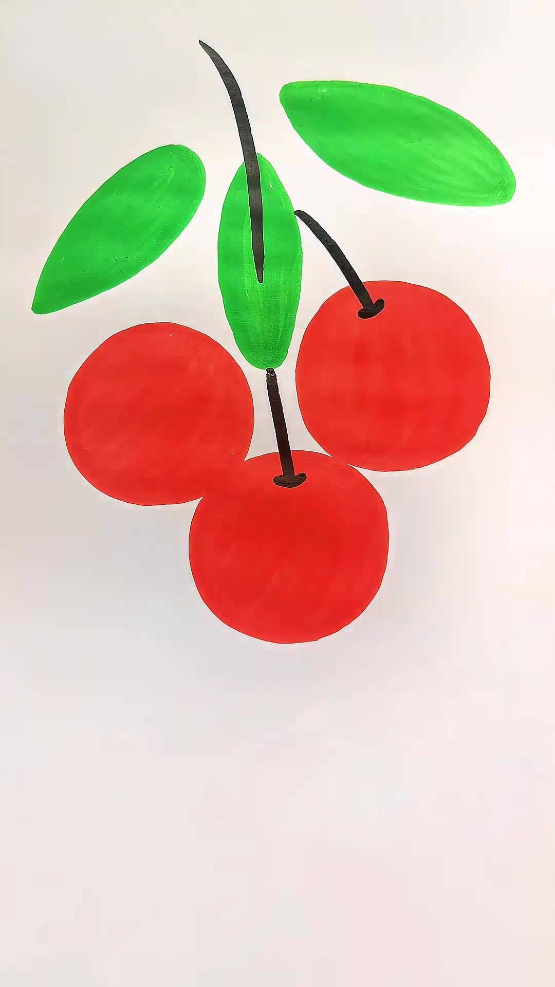 教你这样画樱桃,简单几笔就画好了