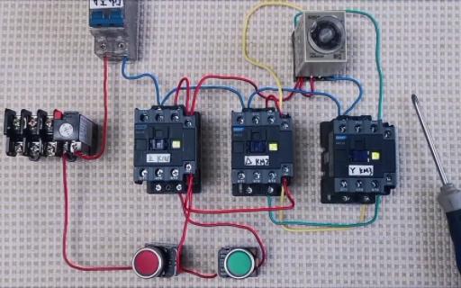 星三角降压启动自动控制线路接线方法