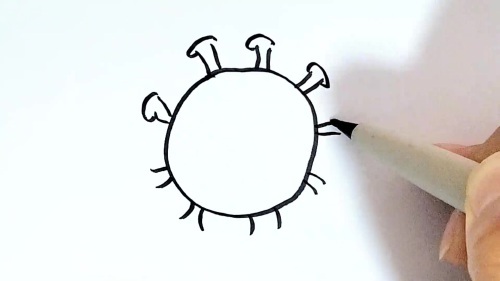 3612. 病毒怎么画?创意简笔画,儿童画,少儿创意美术