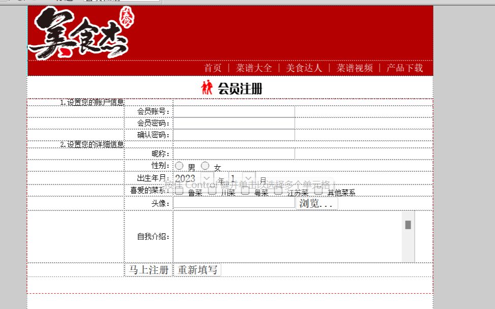 如何使用表单制作网站注册页面