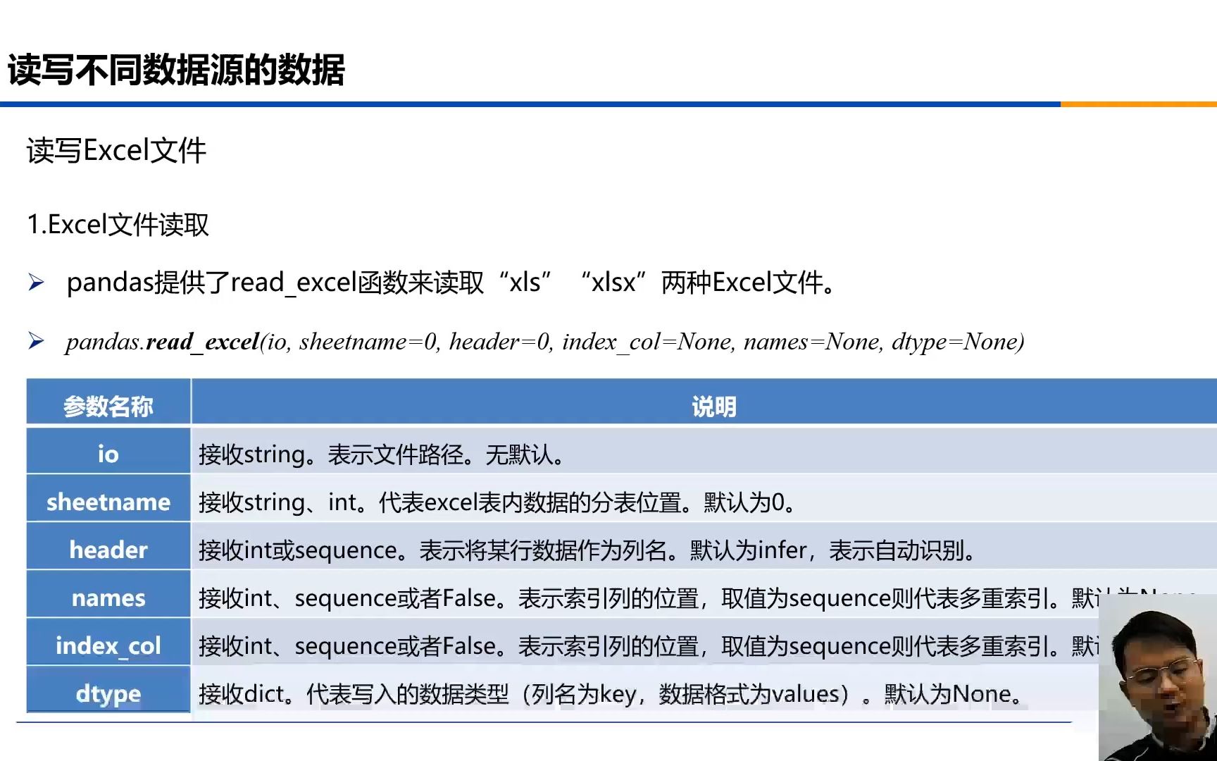 Python大数据分析与应用课程-Pandas读取Excel文件
