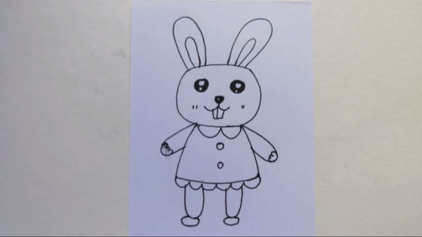 儿童简笔画:可爱的小兔子