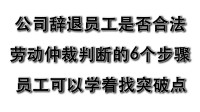 公司以严重违纪辞退员工,是否合法?劳动仲裁员的六大判断依据!