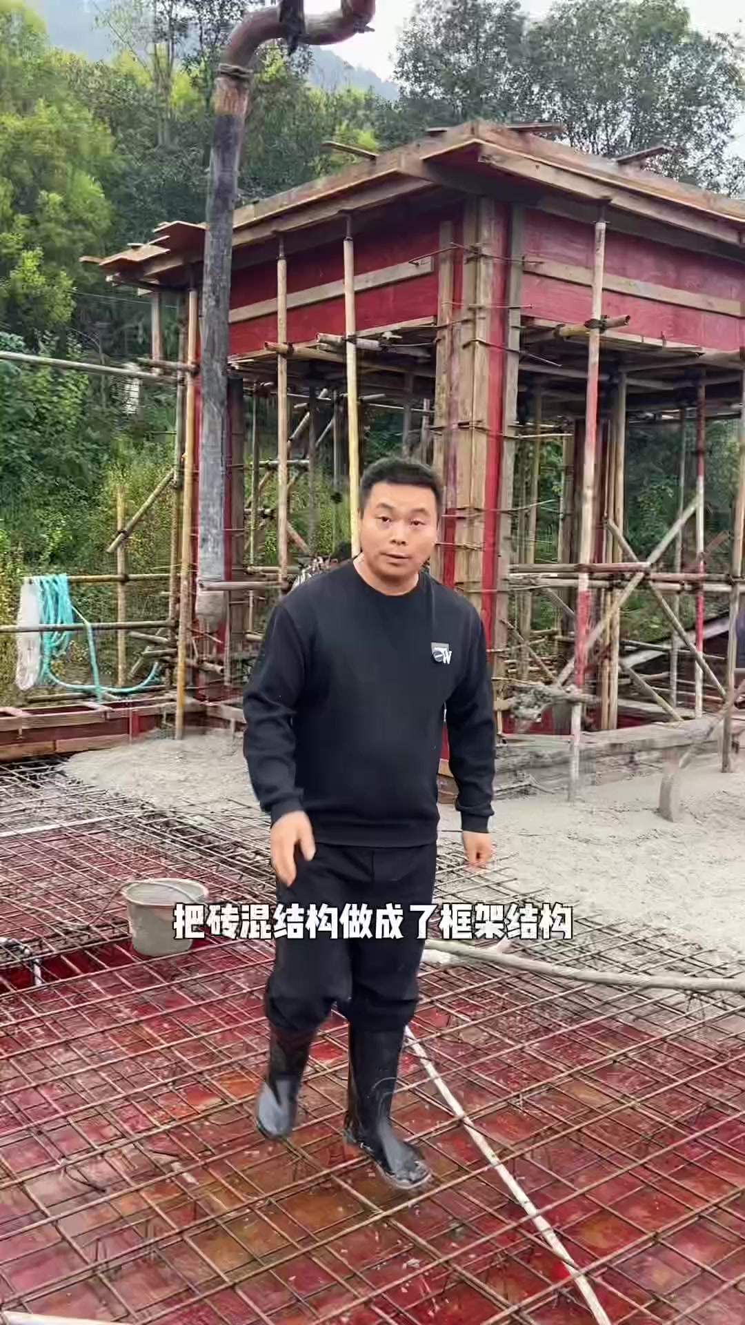 大家看看是怎么个事?把砖混结构做成了框架结构! #别墅设计施工 #...