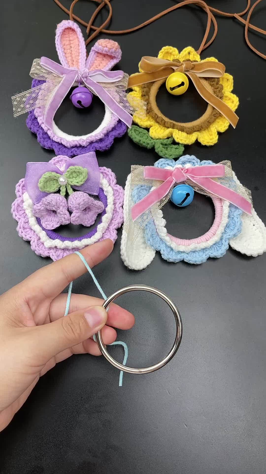 手工diy车挂件毛线编织车挂材料包