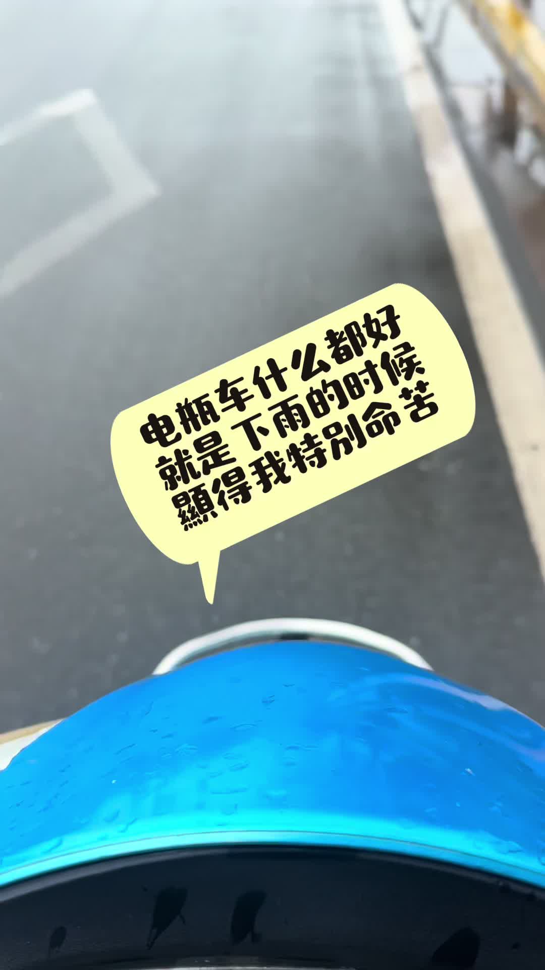 #雨天行车注意安全 #雨天出行 电瓶车什么都好 就是下雨的时候显得我...