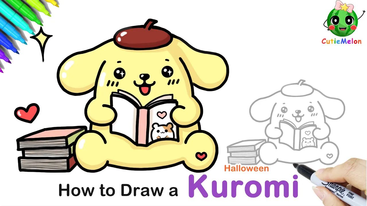 儿童简笔画可爱的布丁狗 How to Draw A Cute PomPomPurin|Funny ...