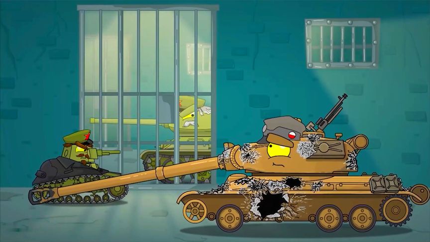 坦克动画,波兰小子和兄弟KV6老机械师在苏联要塞被抓,遭遇审问