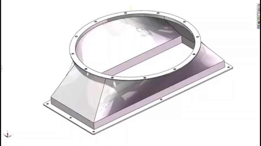 天方地圆拆分钣金特征#天方地圆 #天圆地方 #钣金 #SOLIDWORKS