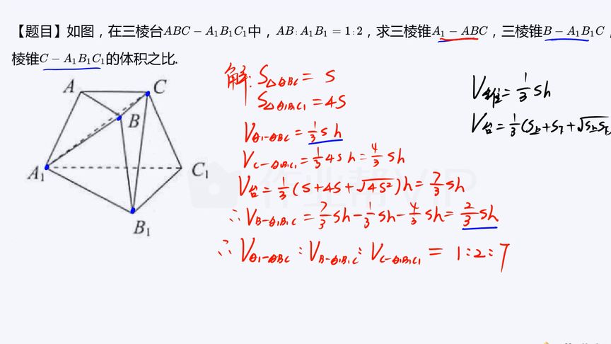 高中数学:锥台体积
