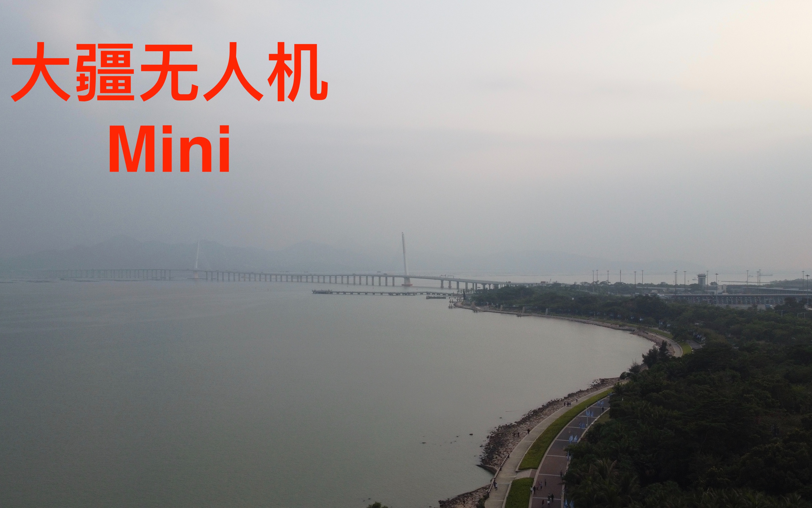 无人机新手必备,大疆无人机御Mavic Mini航拍小飞机,深圳湾公园试飞