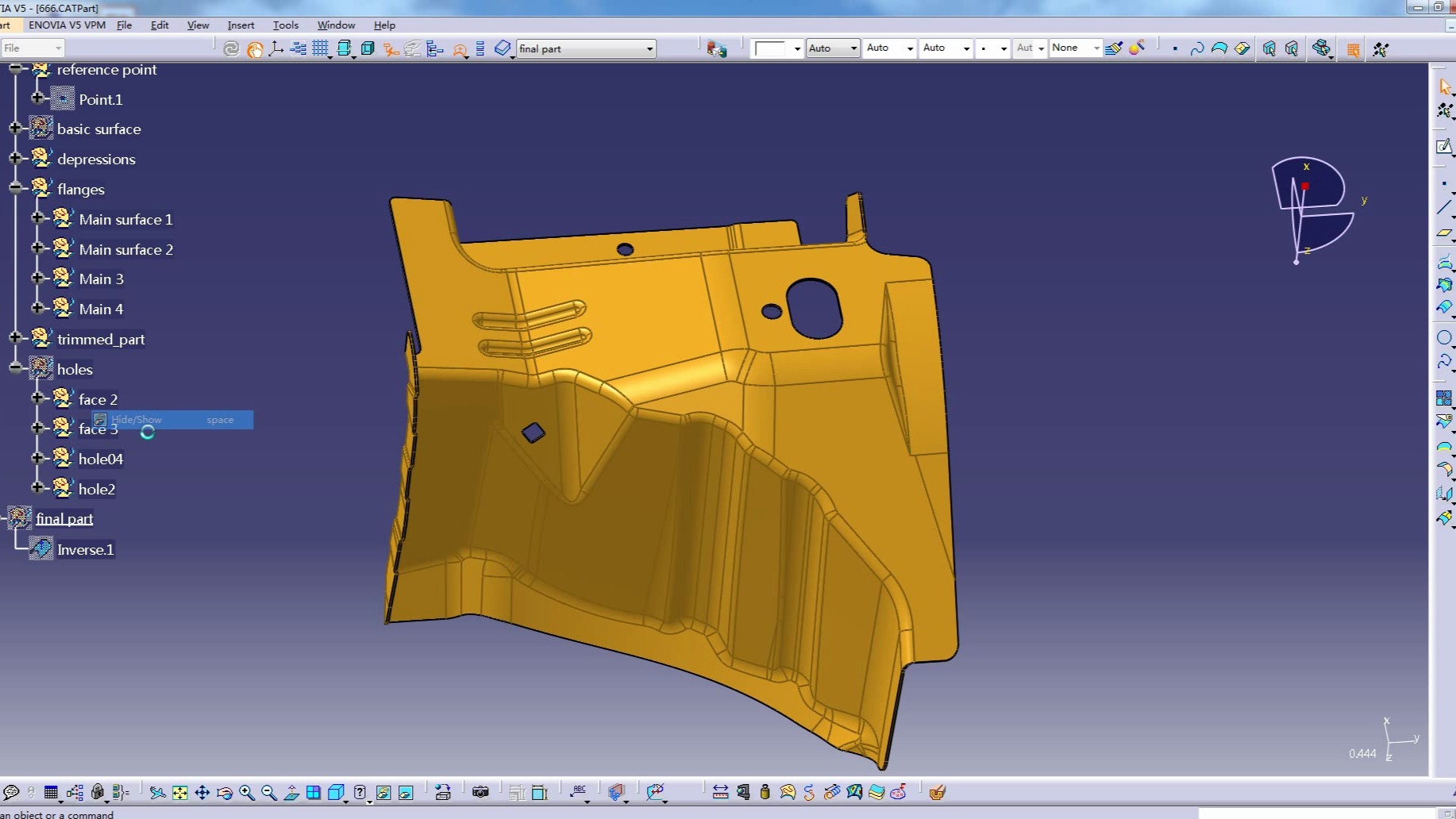 27.车身零件Catia设计-车身零件参数化示例