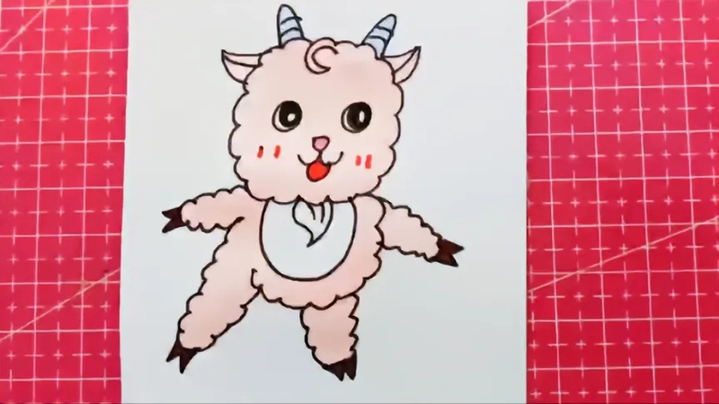 12生肖儿童简笔画小羊的画法