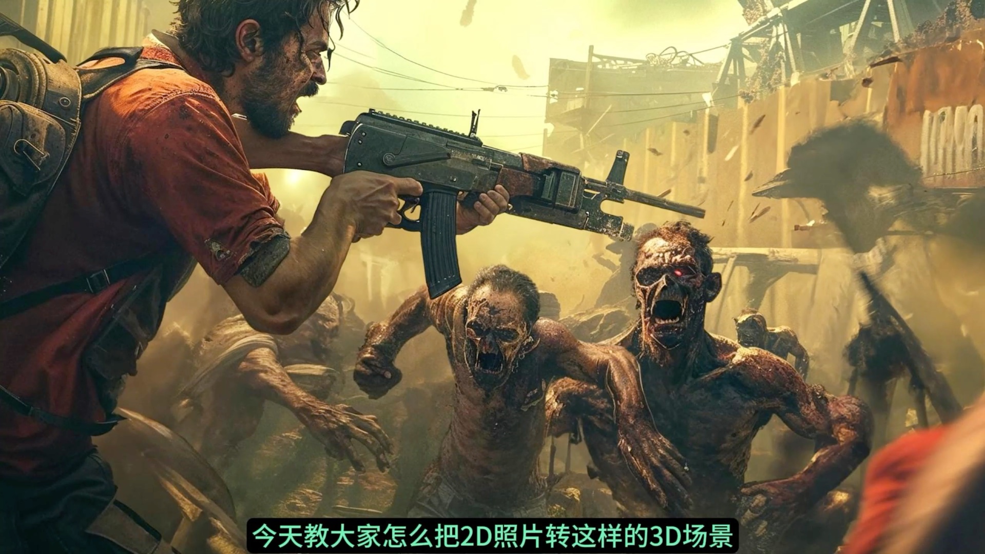 Ps进阶教程:教你用PS加AE制作2d图片转3d场景,视频素材源自大神...