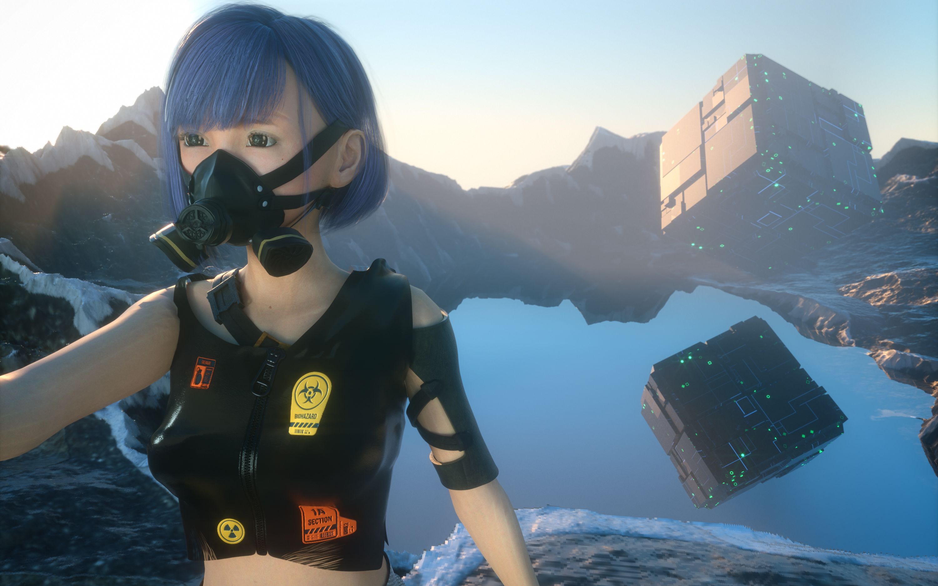 Galaxy girl-MD制作布料 SP绘制贴图 Quixel Mixer混合地面贴图 World...