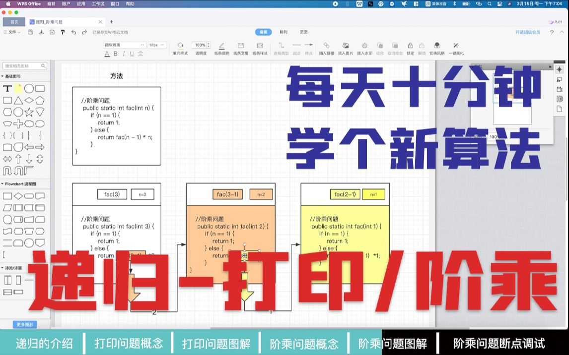 【十分钟算法-图解】递归解决打印问题/阶乘问题(图解+代码+断点)