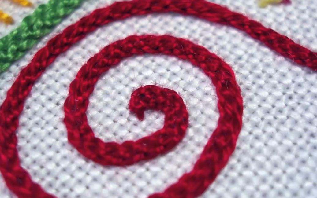 手工刺绣DIY,教你初学者“毛线刺绣”的简单针法,基础教程