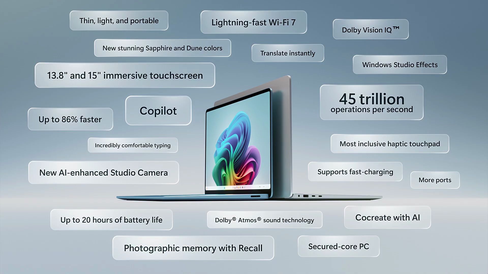 微软发布全新 Microsoft Surface Laptop (第 7 代) Copilot+ AI 笔记本电脑