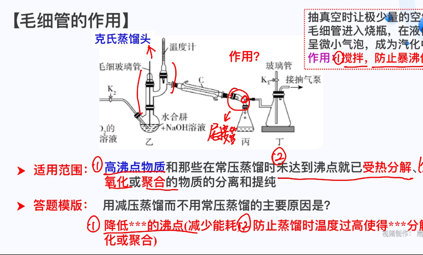 毛细管的作用总结 2026高考实验