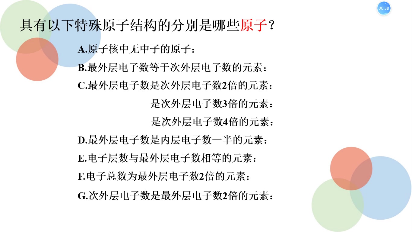 元素周期率(第一课时)