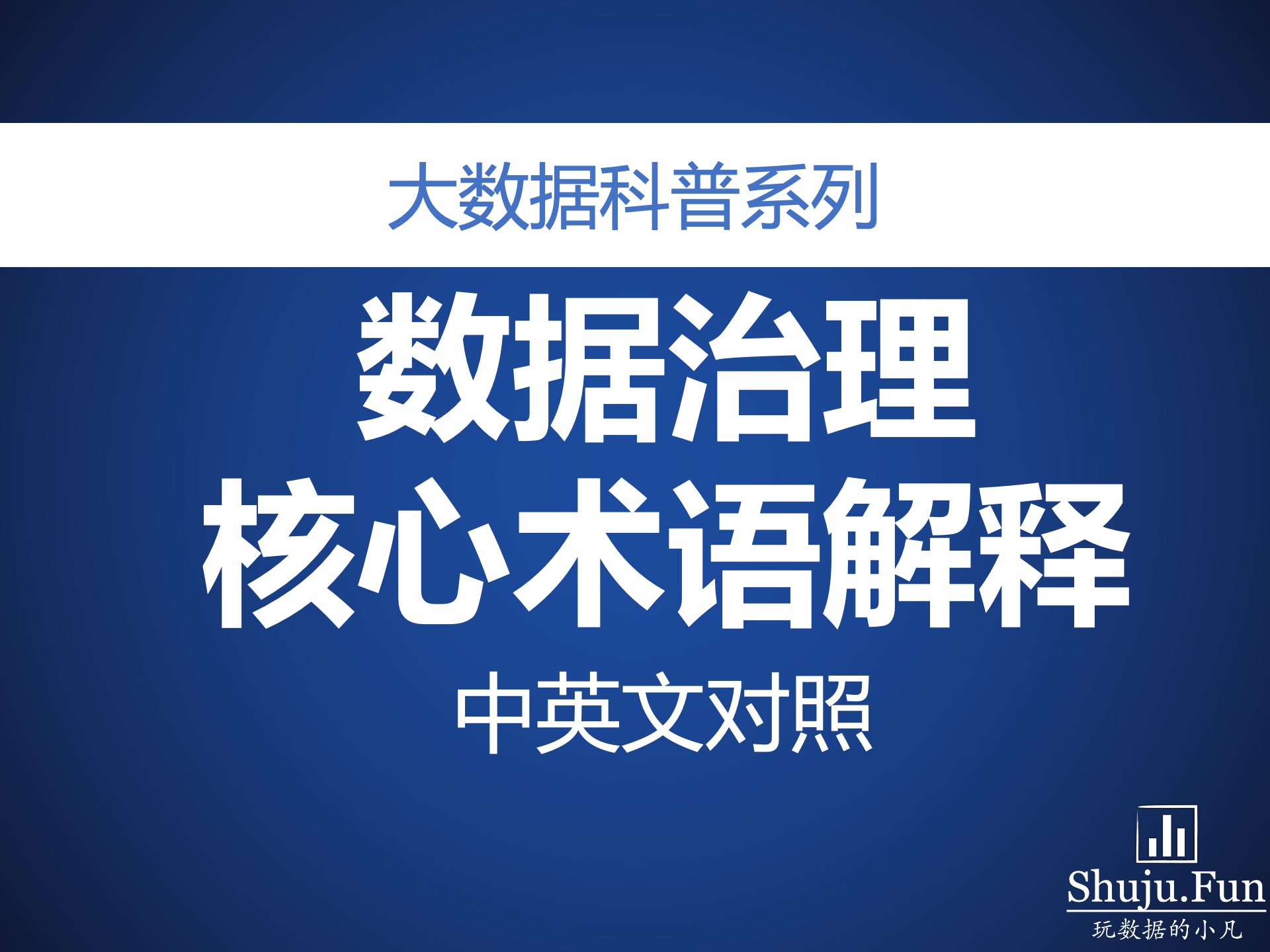 大数据科普系列:搞懂这些专业术语,就算数据治理入门的啦!