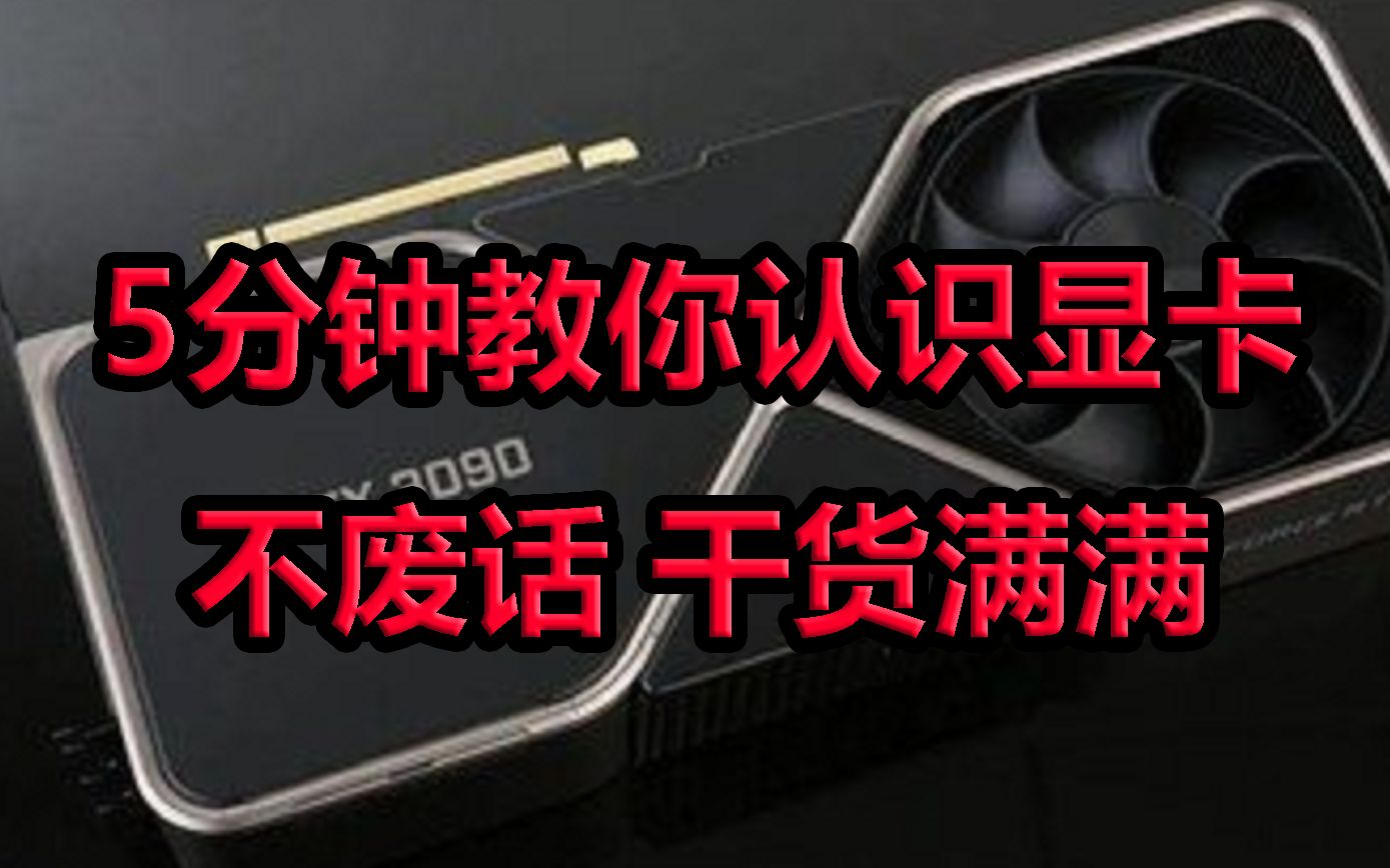 【建议收藏】5分钟内教你认识显卡!干货满满