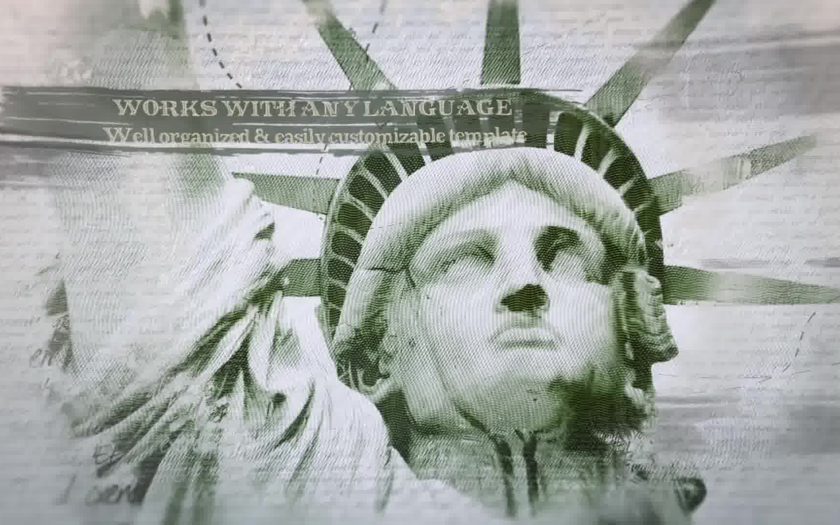 AE模板-做旧复古效果的公司历年事件记录重大历史事件纪录片介绍...