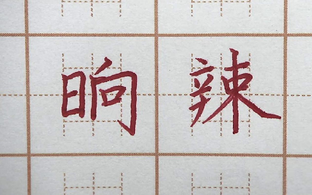 能练好字什么都划得来?划晌辣三字书写,四年级硬笔楷书写字书法