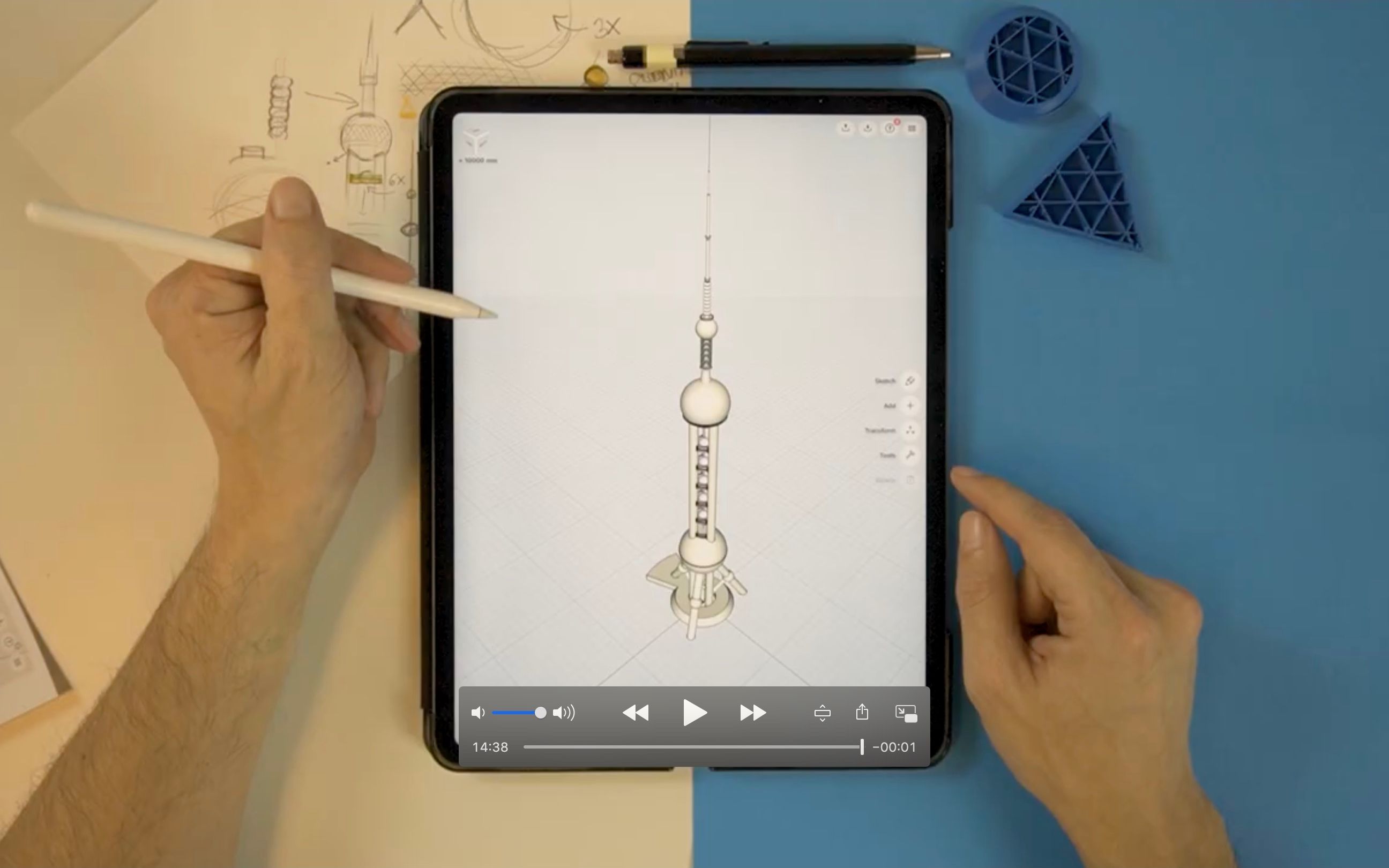 上海东方明珠电视塔-Shapr3D建模示范