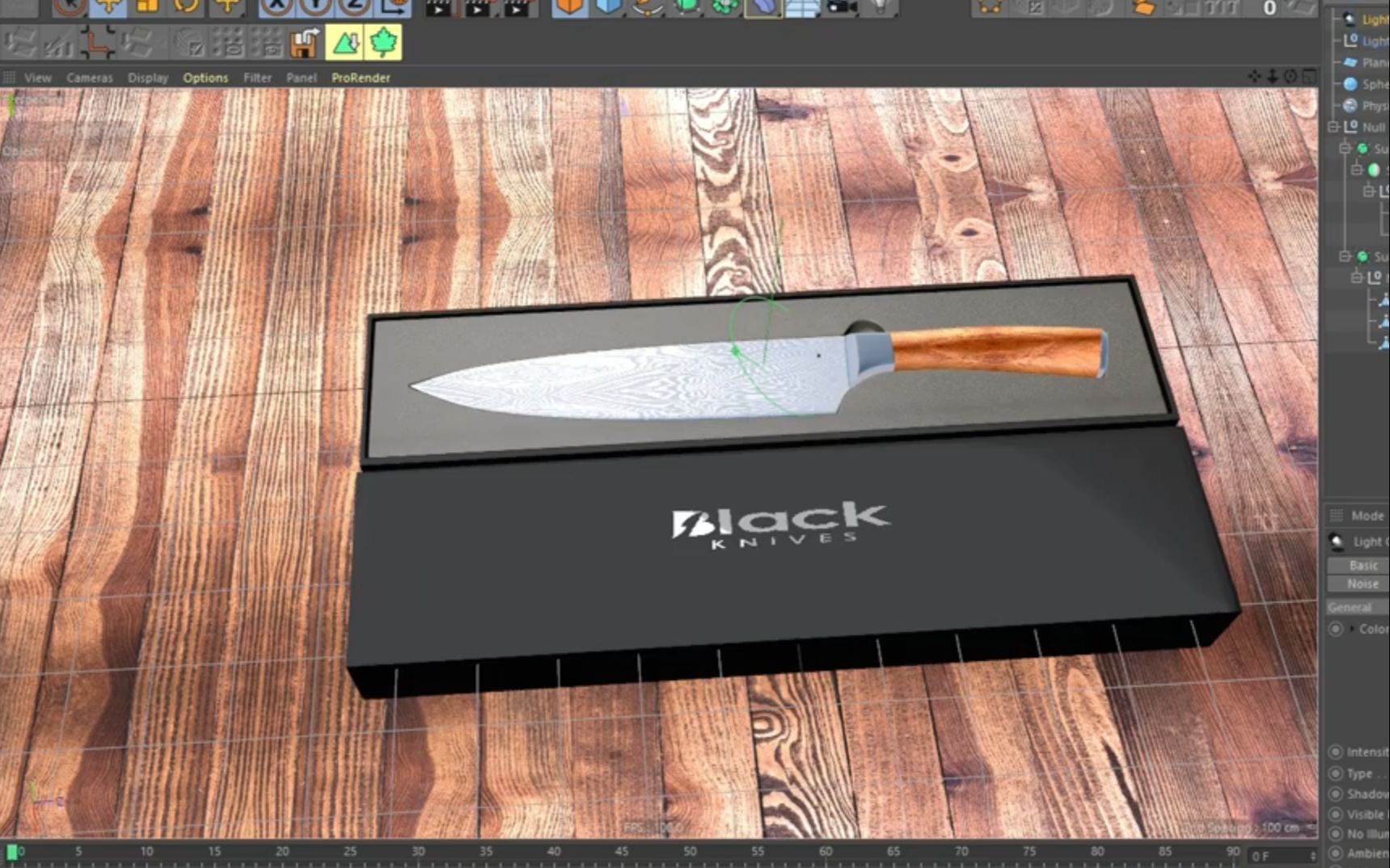 c4d 刀建模 kitchen knife