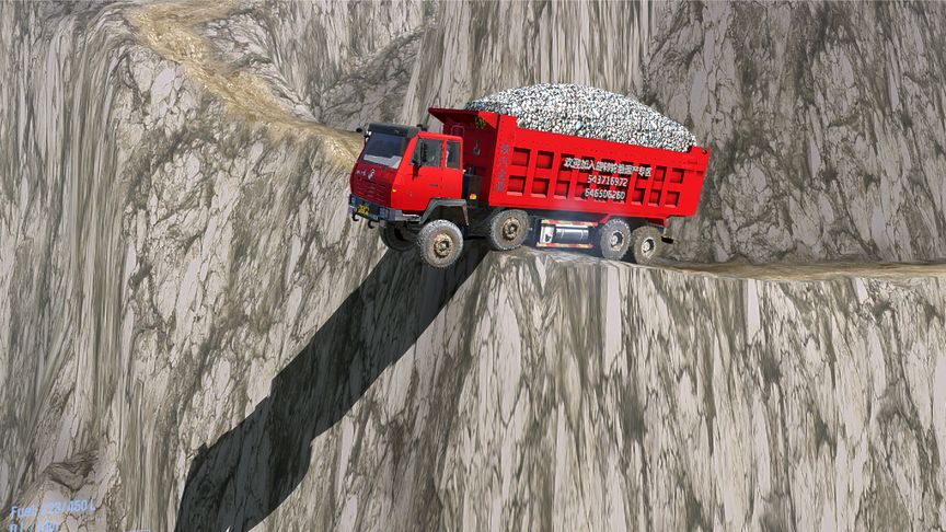 女司机开大货车运输超载下坡,太惊险了|卡车模拟