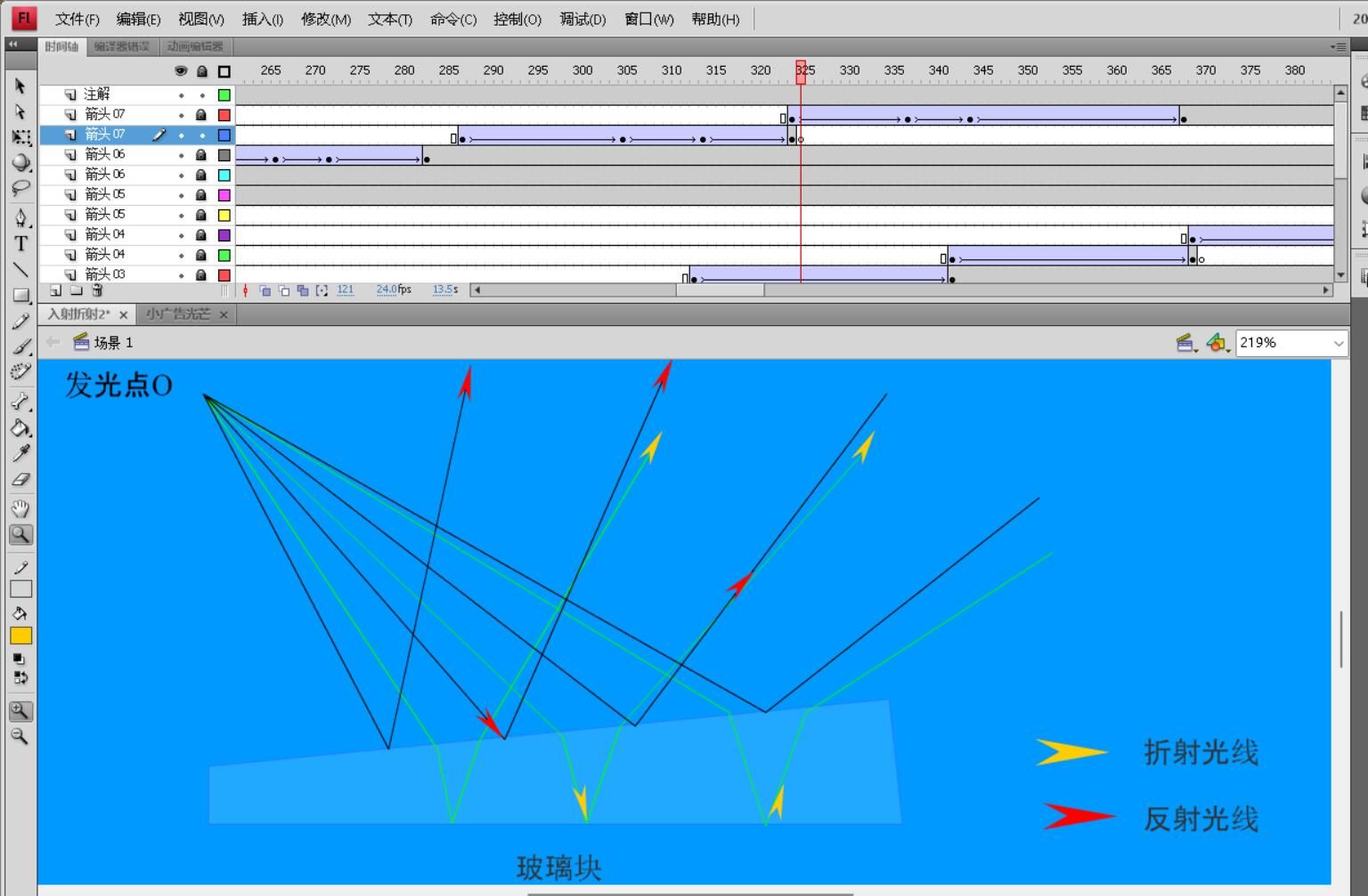 anflash动画-选修作品-入射折射