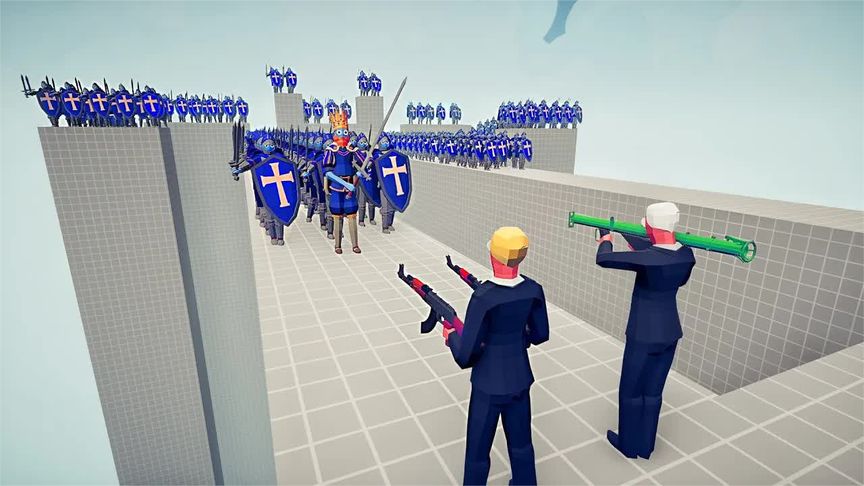 全面战争模拟器:现代士兵对战100个棒槌兵