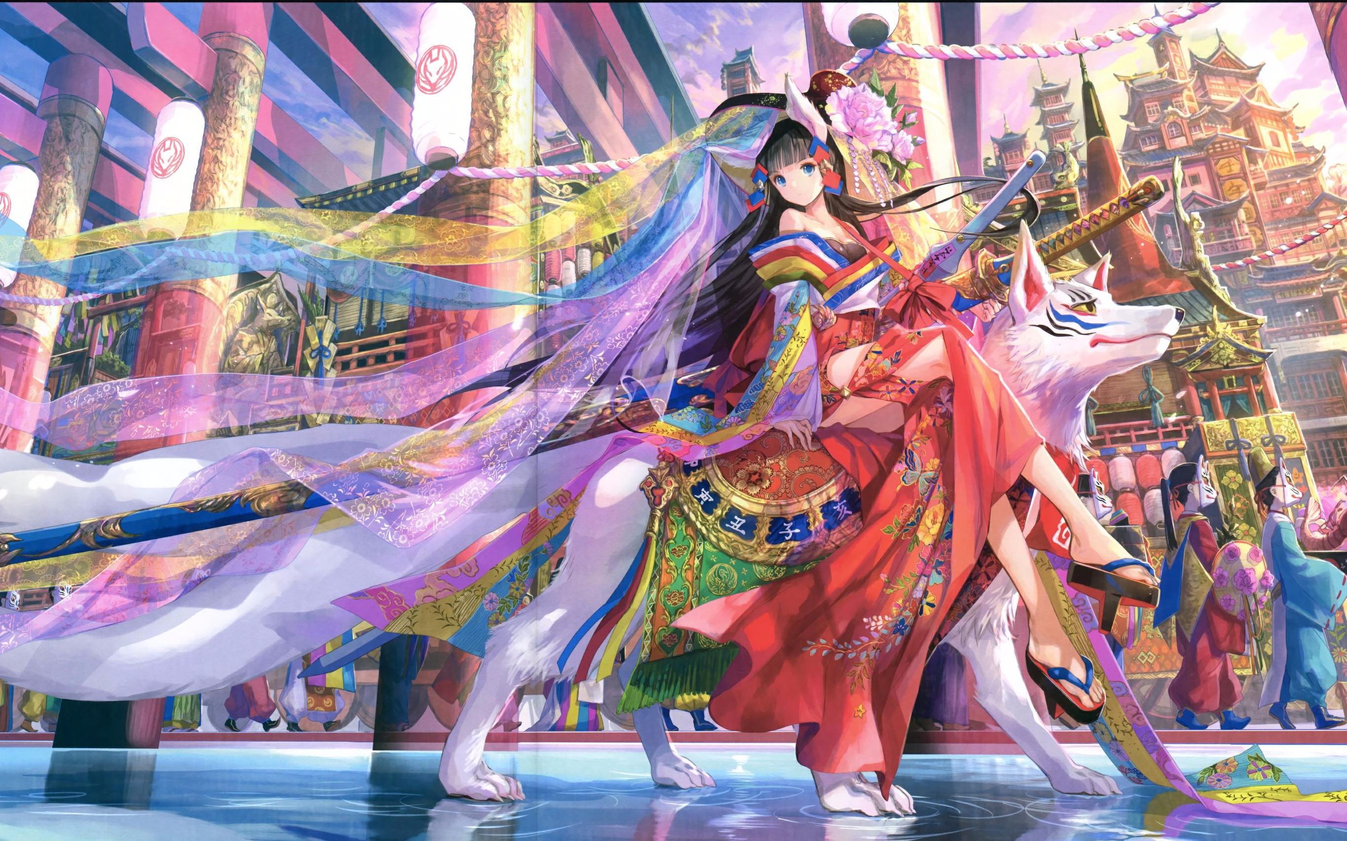 手绘极致色彩和细节爆炸的瞬间---藤原画师的《千年巡礼》
