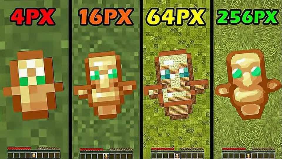 我的世界:不同画质下的不死图腾是什么样子