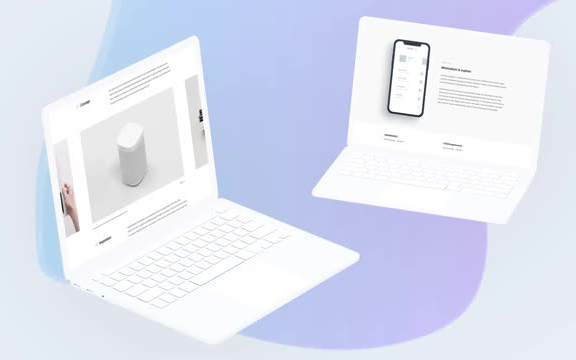 18101 笔记本网站宣传AE模板