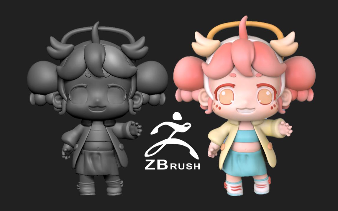 零基础如何学习超萌可爱手办系列造型雕刻思路?从基础的裸模开始教...