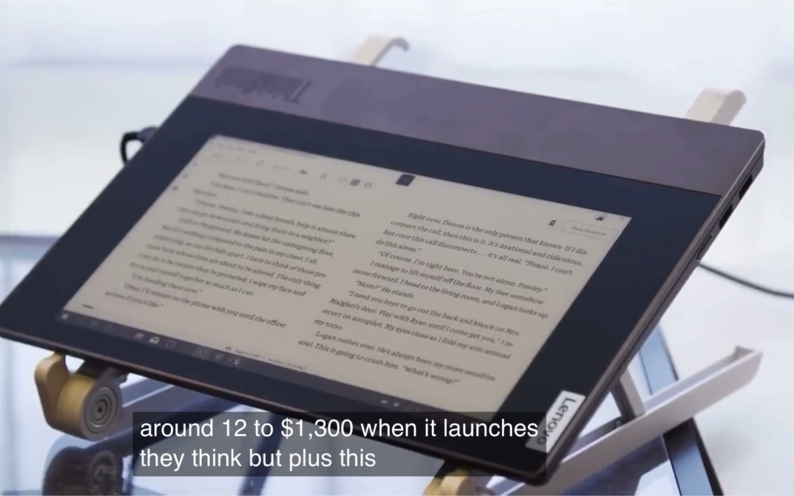 CES2020 联想ThinkBook Plus双屏体验 配备水墨屏