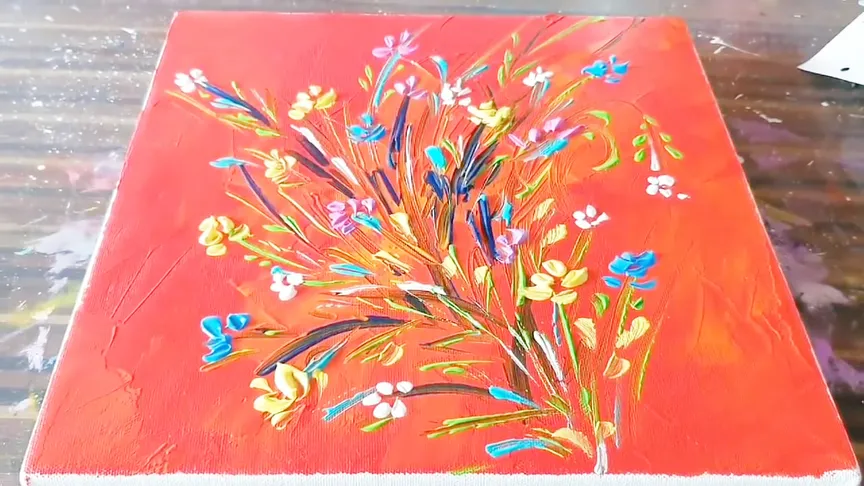 新手绘画教程,简单花丛的绘画方法,包教包会!