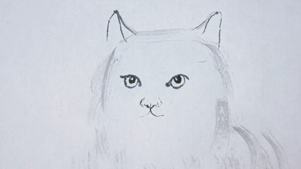 【国画】小猫怎么画?雅轩教你画小猫,画法简单又漂亮!快来学一学吧!