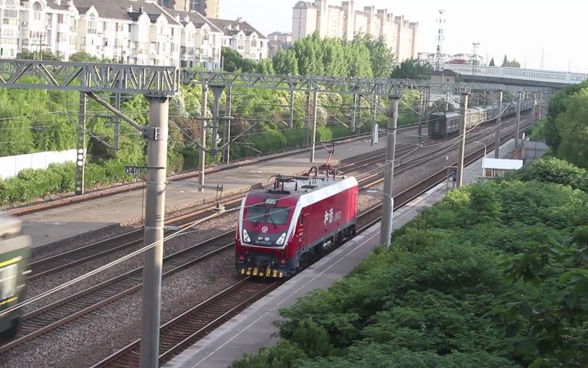 【中国铁路】沪昆线莘庄站天桥(莘庄地铁站外)拍车合集