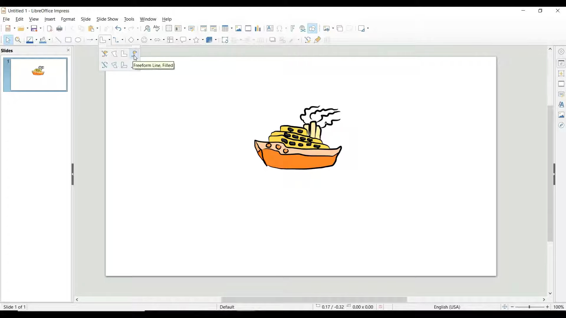 LibreOffice Impress: 如何制作动作路径动画
